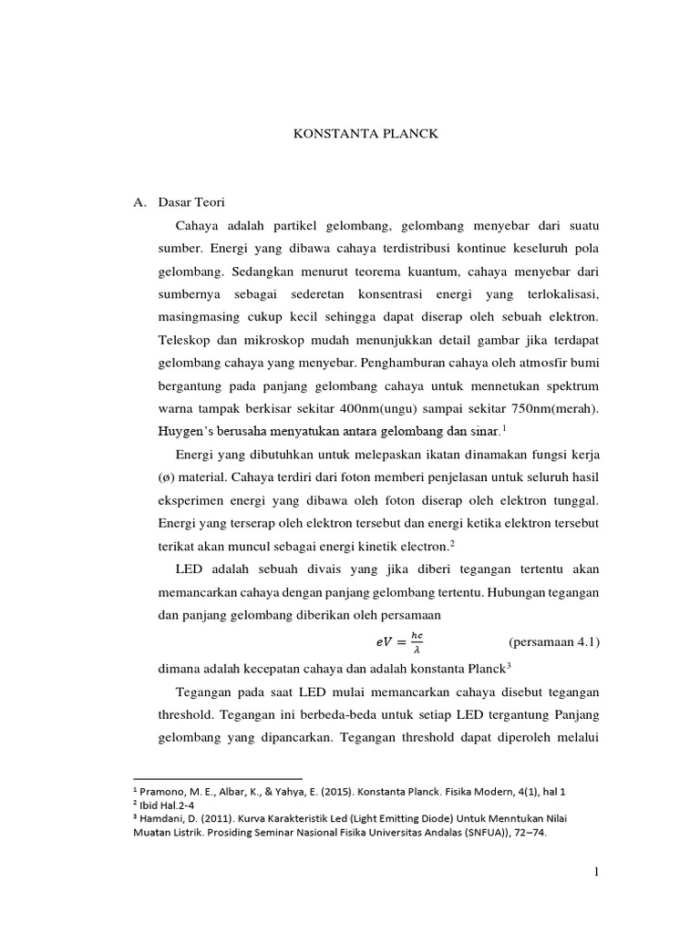 Konstanta Plank | PDF | Metode & Bahan Ajar | Teknologi & Rekayasa