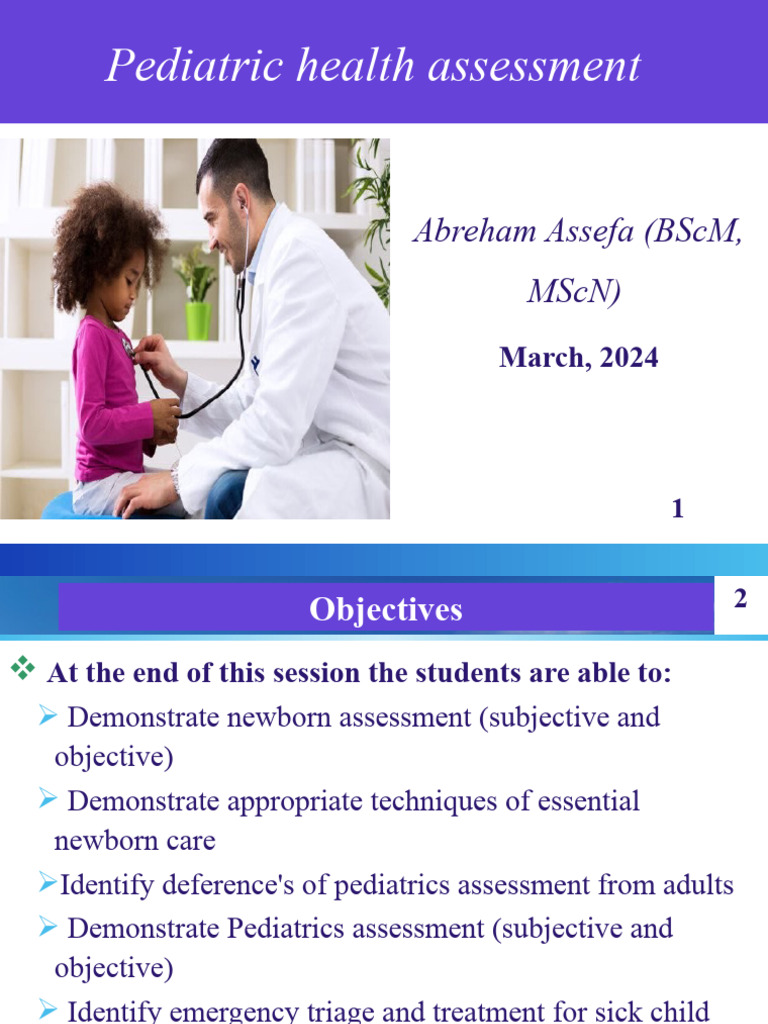 Pediatrics Health Assessment | PDF | Infants | Childbirth