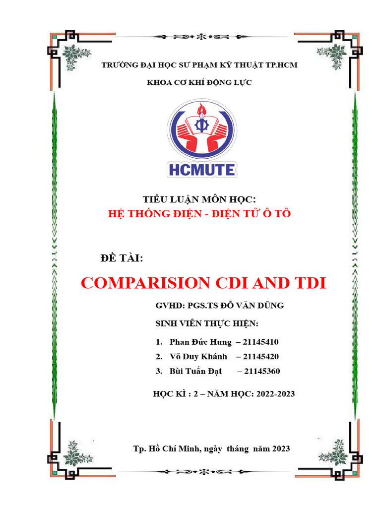 Comparision Cdi and Tdi | PDF