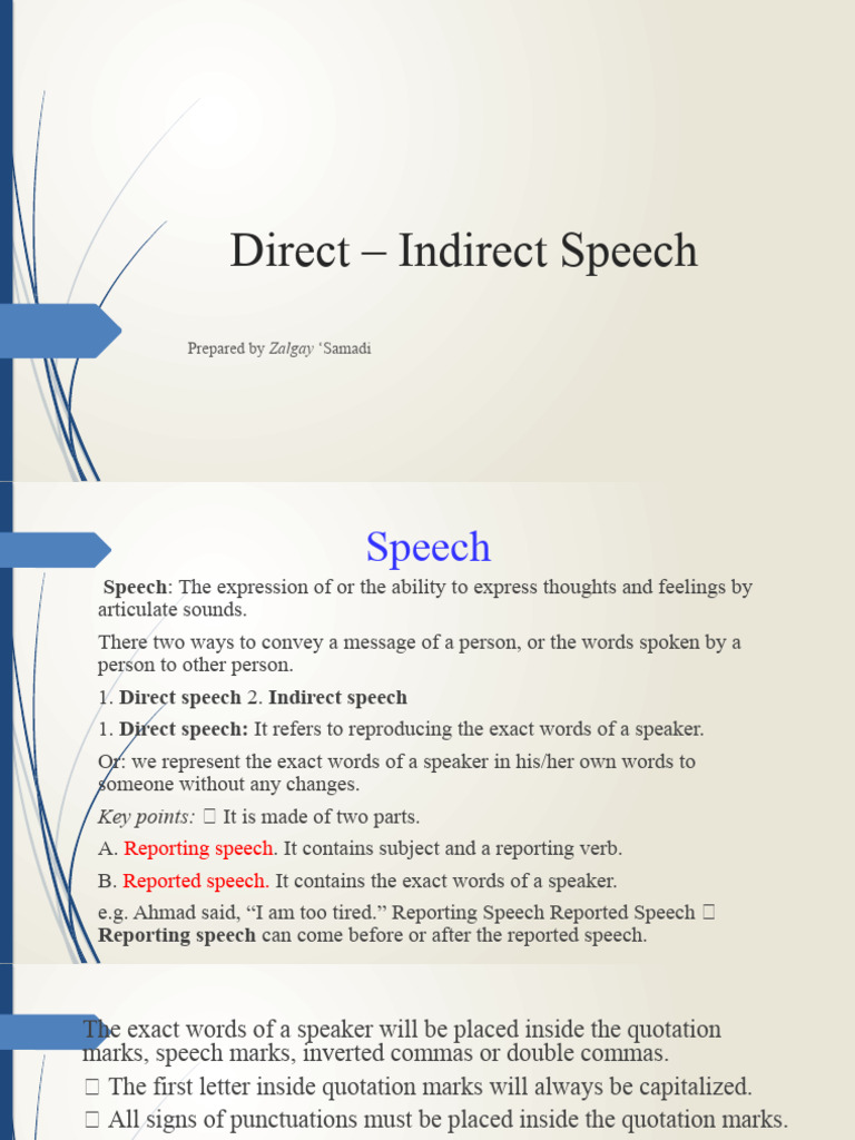 Week 14 Direct - Indirect | PDF | Verb | Grammar