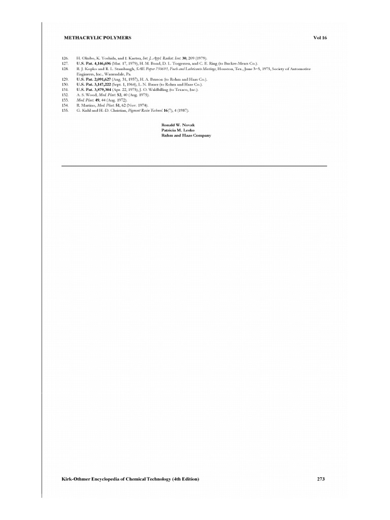 Methanol Kirk & Othmer-4th Ed | PDF