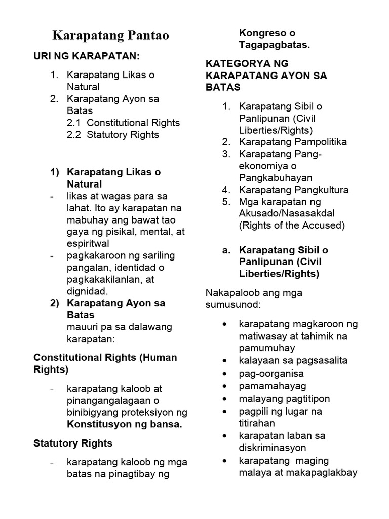 Karapatang Pantao | PDF