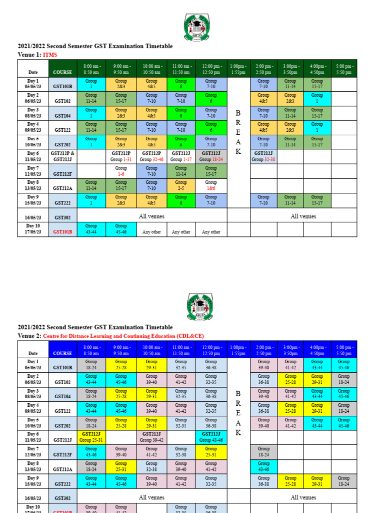 Semester-2-Timetable-and-Group | PDF | Engineering | Science