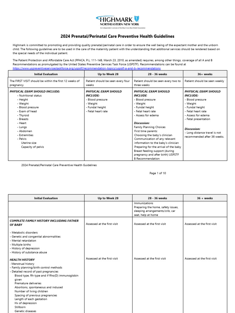 2024 Guidelines-Prenatal-Perinatal | PDF | Pregnancy | Prenatal Development