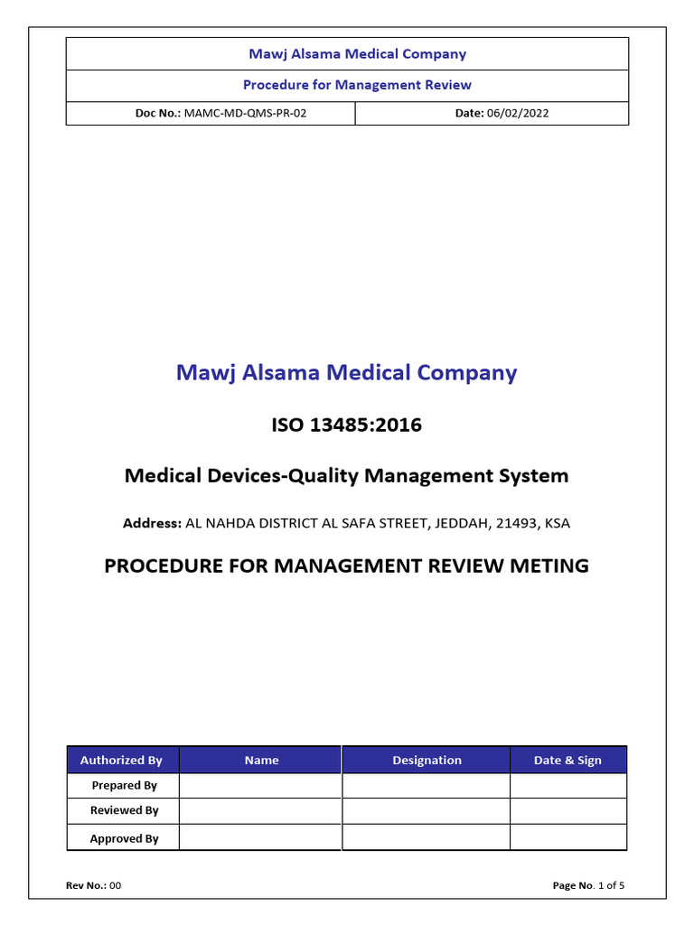 Management Review Procedure Overview | PDF | Business