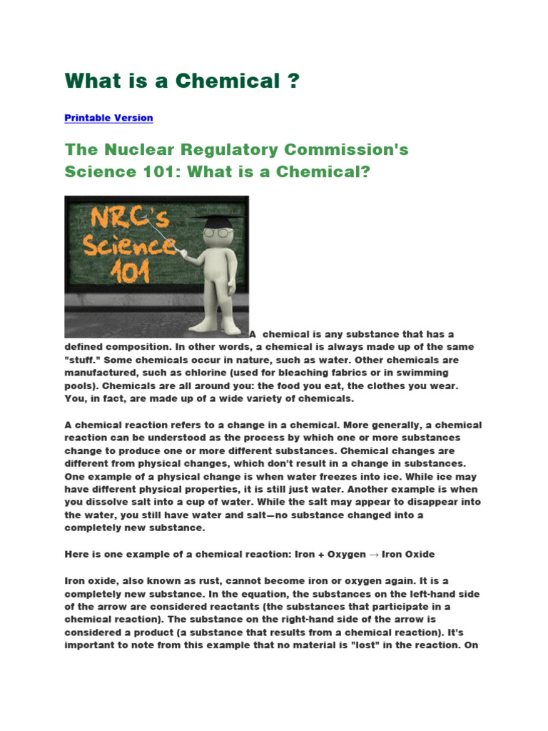 Chemical | PDF | Chemical Substances | Chemical Reactions