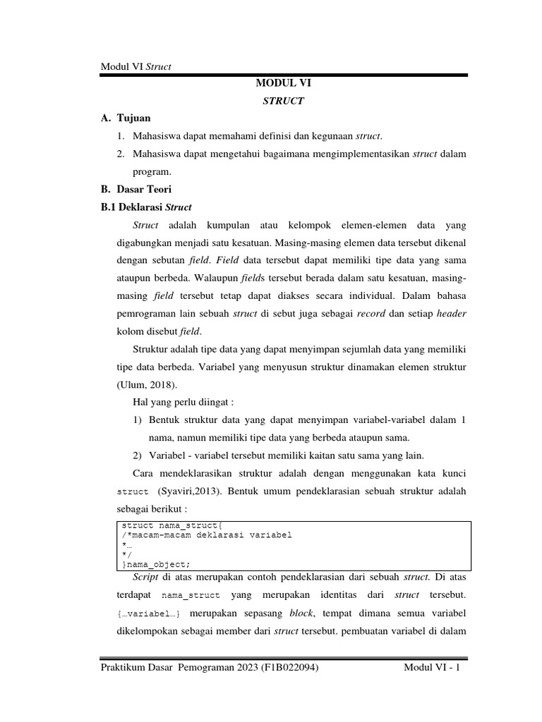 STRUCT C++ - Hurniawan Candra | PDF