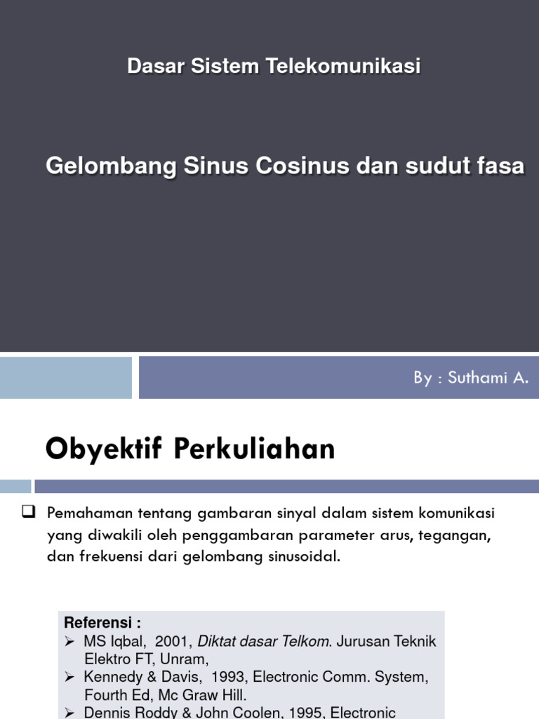 Gelombang Sinus dan Cosinus dalam Telekomunikasi | PDF