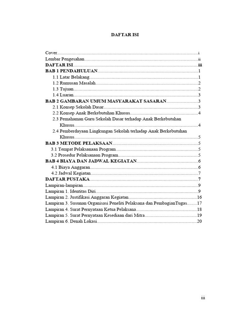 Proposal - Pemberdayaan Di Tingkat Sekolah Dasar Guna Memberikan Pelayanan Bagi Anak ...