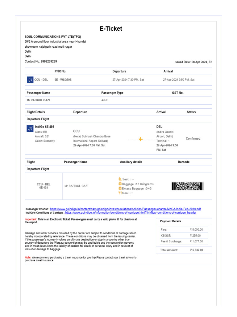 E-Ticket | PDF | Aviation | Transport