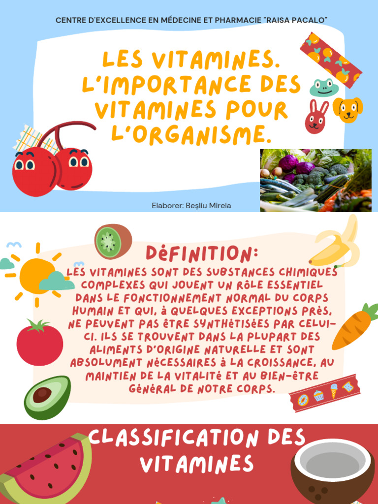 Rôle et Importance des Vitamines | PDF | Vitamine | Vitamine A