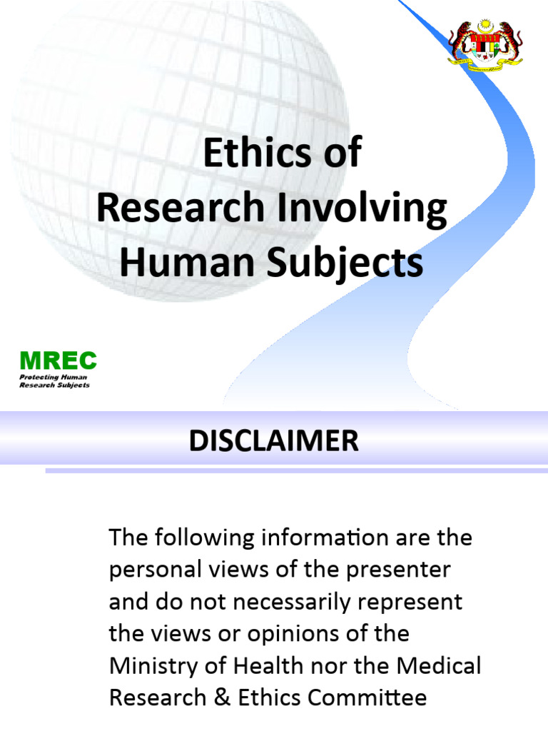 1 3 Ethics of Research Involving Human Subjects | PDF | Informed Consent
