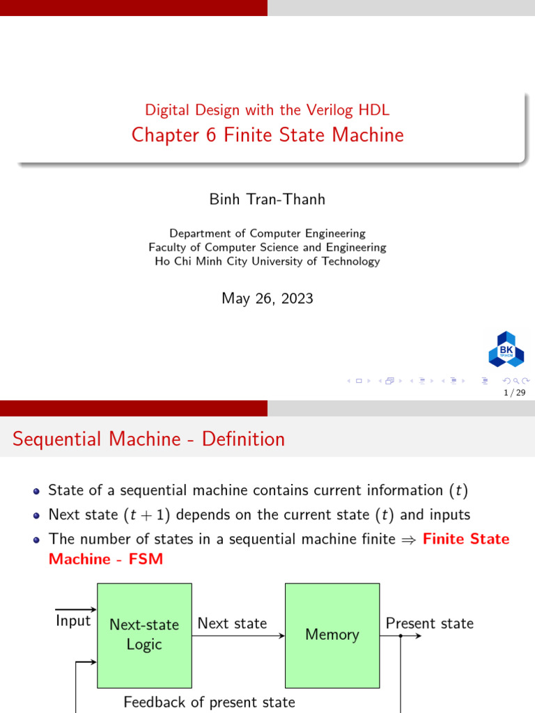 Chapter 6 Finite State Machine | Download Free PDF | Computer ...