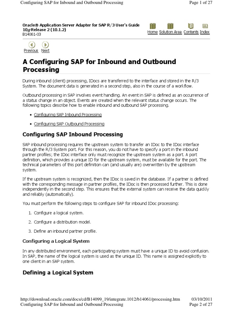 Configure Sap Edi | PDF | Load Balancing (Computing) | Server (Computing)