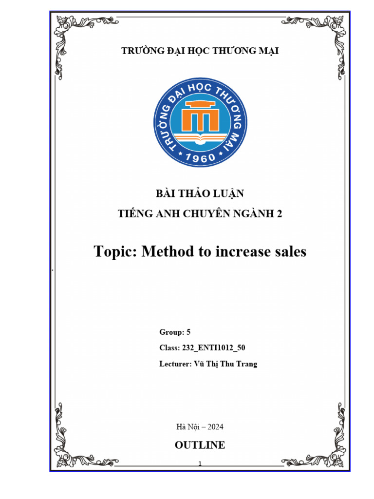 Group 5 - Method To Increase Sales | PDF | Sales | Marketing