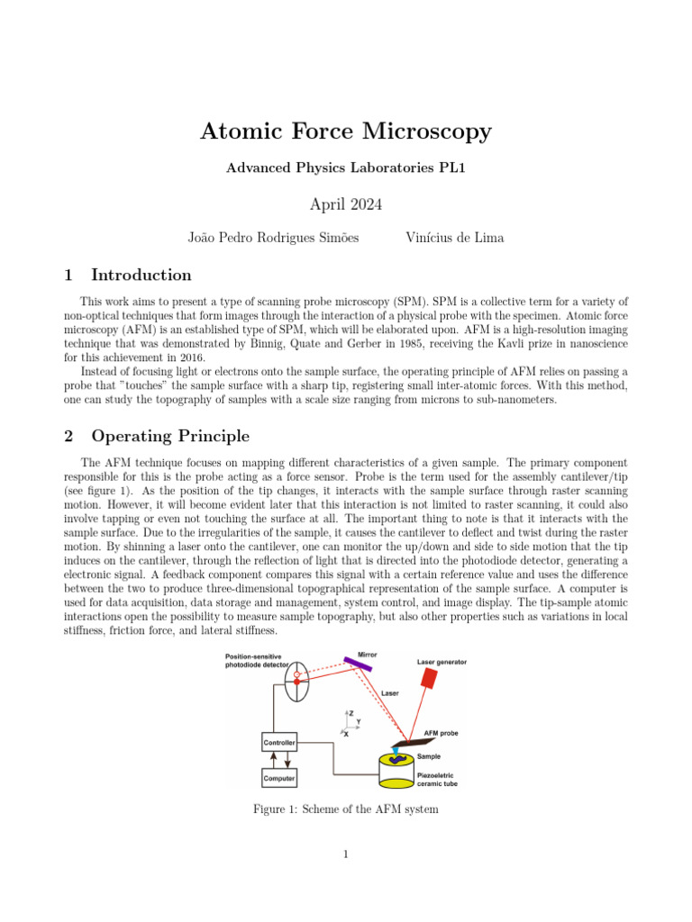 Atomic Force Microscopy: April 2024 | PDF | Atomic Force Microscopy | Applied And ...