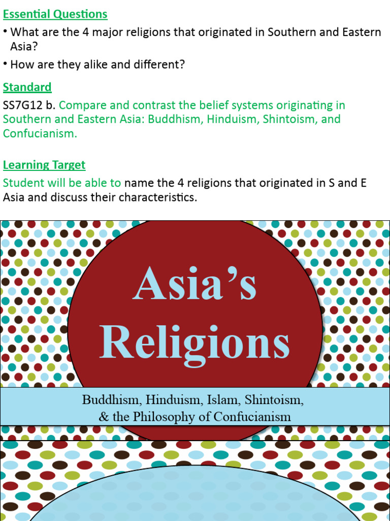 Southern and Eastern Asia Religions - For Website | PDF | Confucianism ...