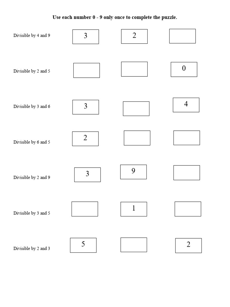Assignment On Divisibility Rules | PDF
