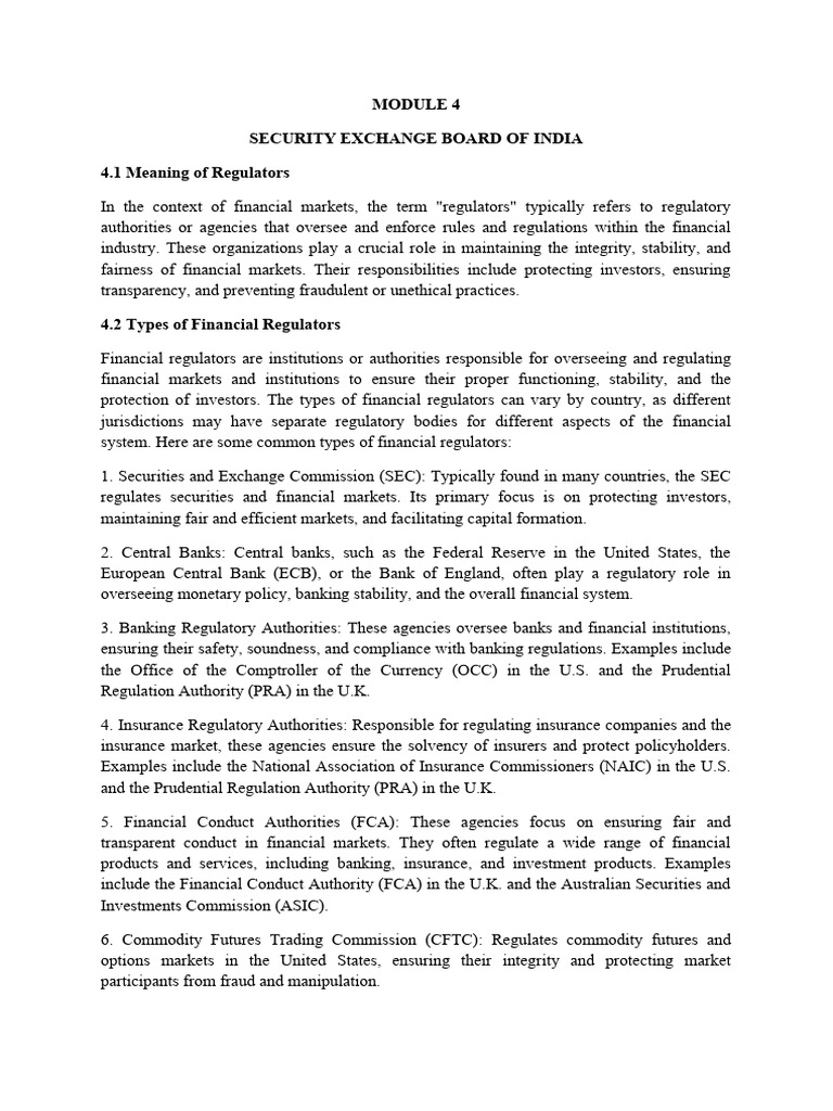 Fim Module 4 | PDF | Investment Fund | Insider Trading