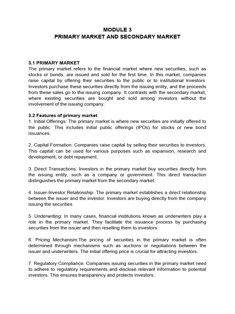Fim Module 3 | PDF | Securities (Finance) | Stocks