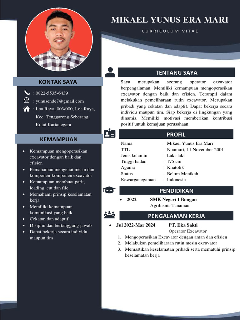 CV Mikael Yunus Era Mari | PDF