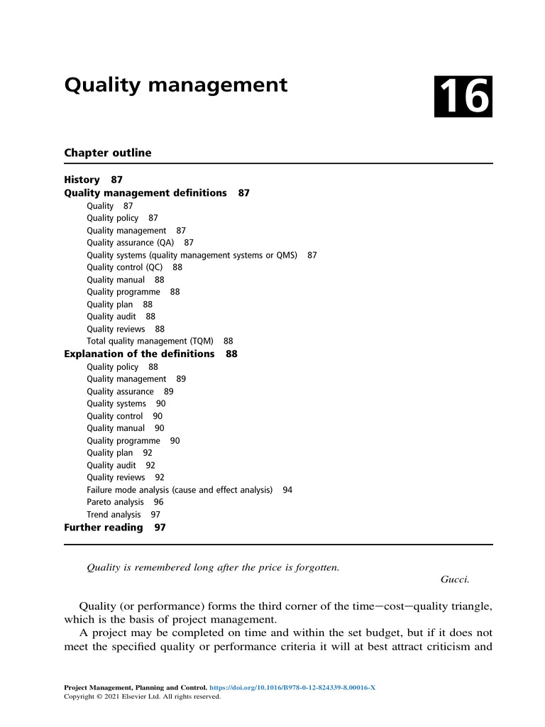 Quality Management | Download Free PDF | Iso 9000 | Quality Assurance
