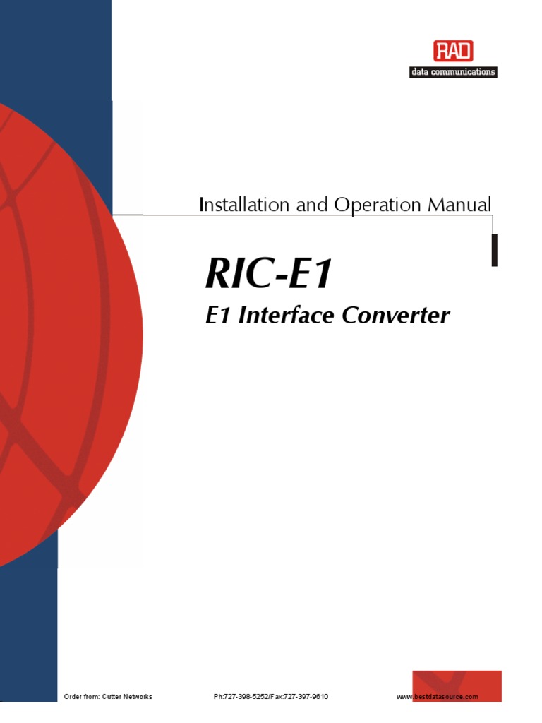 RIC E1 Manual | PDF | Electrical Connector | Electromagnetic Interference