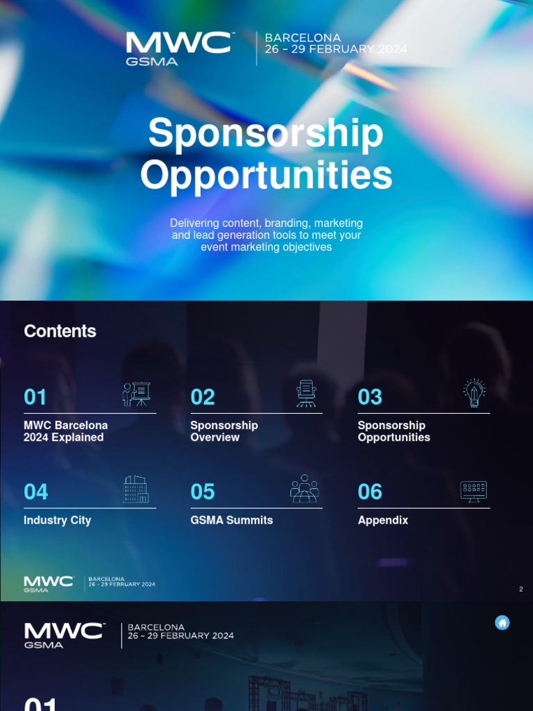 MWC Barcelona 2024 - Sponsorship Opportunities 6 Sept, 2023 | PDF | Brand