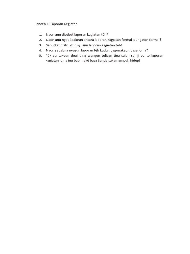 Pancen 1. Lap. Kegiatan (Uraian) | PDF