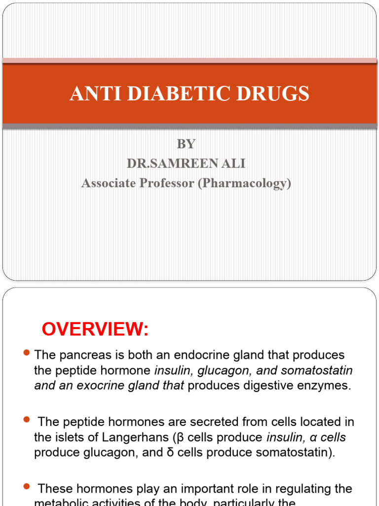 LEC#37 Anti Diabetic Drugs (Insulin) | Download Free PDF | Diabetes ...