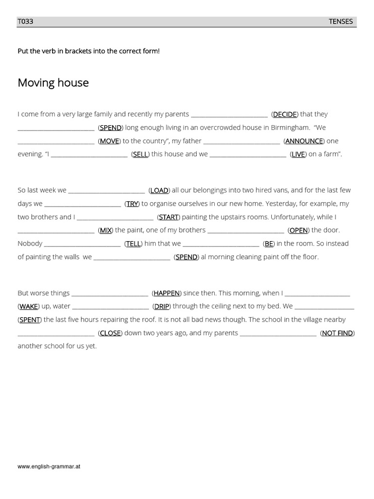 Correct Verb Tenses Exercise | PDF