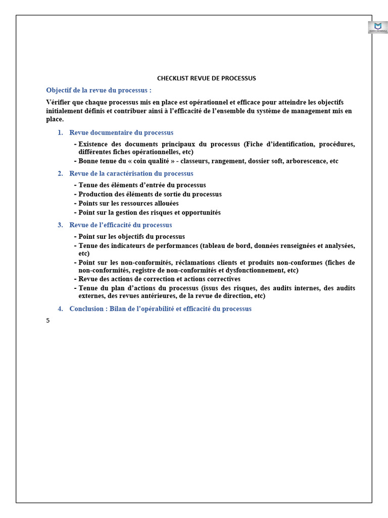 Revue de Processus ISO 9001 | PDF