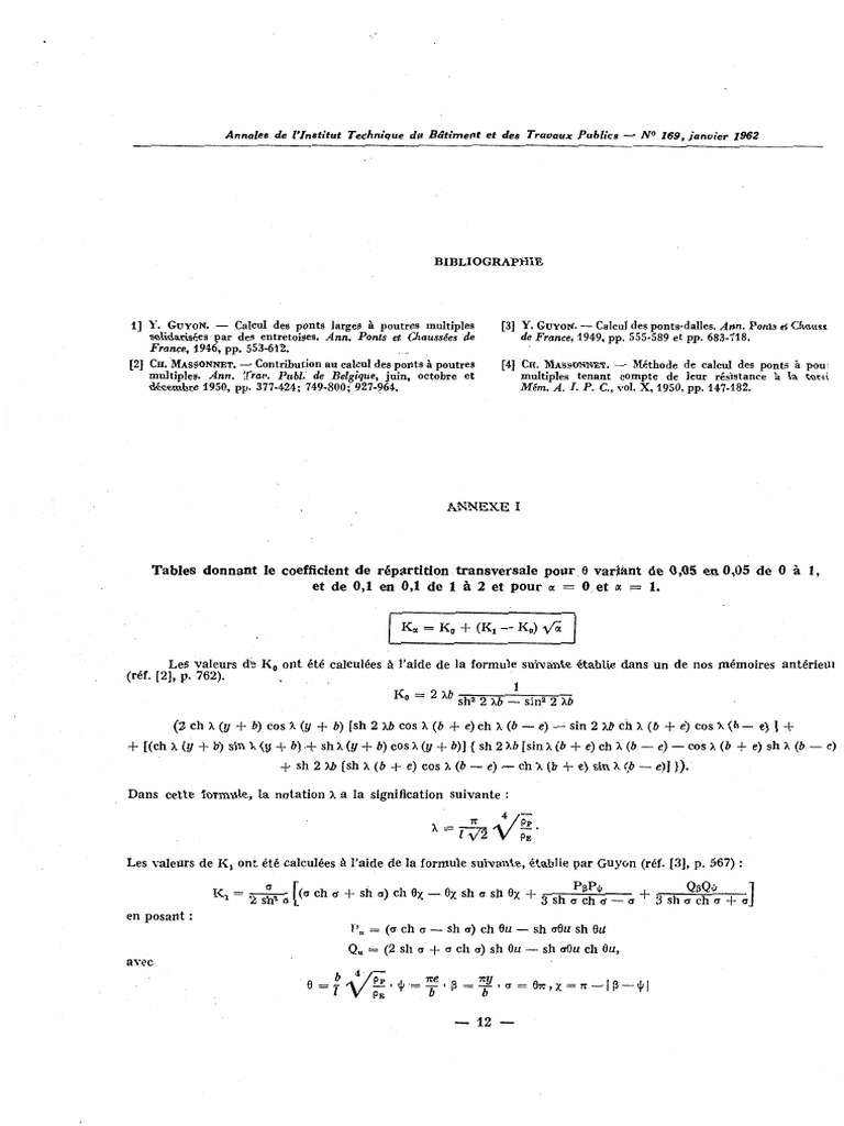 TABELLE Guyon Massonnet | PDF