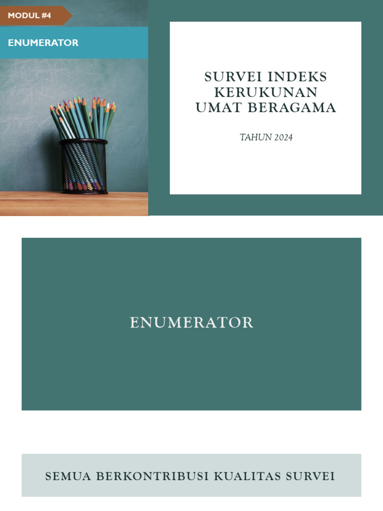 Tugas dan Kompetensi Enumerator Survei | PDF | Seni