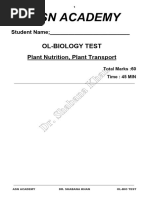 6 Plant - Nutrition QP - Igcse Cie Biology | PDF | Leaf | Photosynthesis
