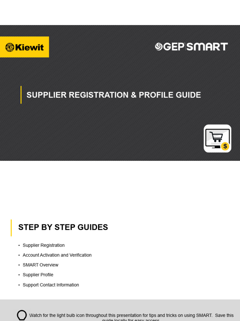 Supplier Registration Guide English | PDF | Login | User (Computing)