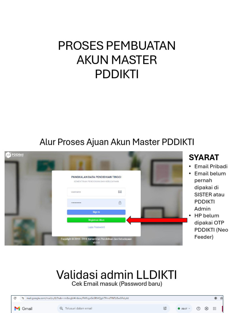 Alur Akun Master PDDIKTI | PDF