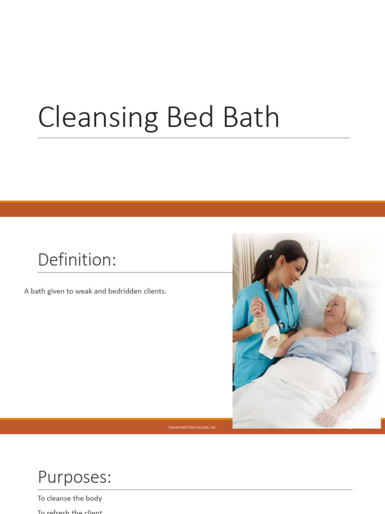 Cleansing Bed Bath | PDF | Hand Washing