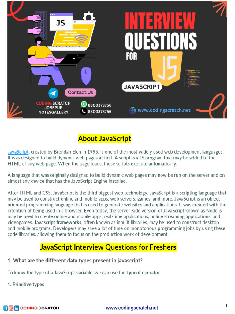 About Javascript Pdf Scope Computer Science Java Script 