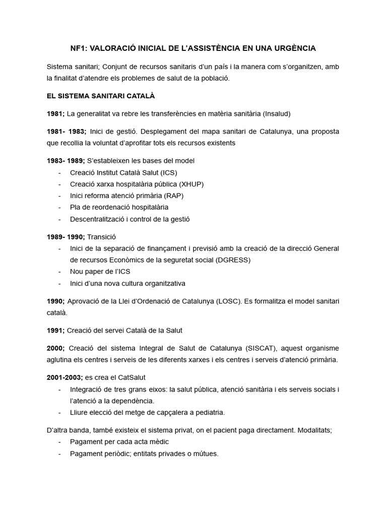 Primers Auxilis - Unitat Formativa 1 | PDF