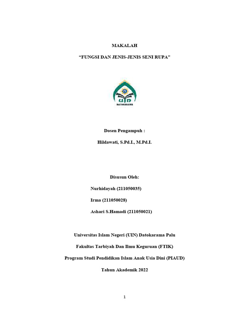 Makalah Seni Rupa | PDF | Seni