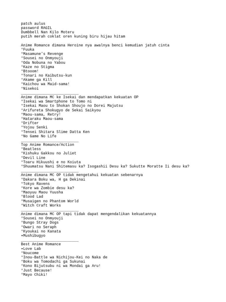 Keperluan | PDF | Animation | Anime