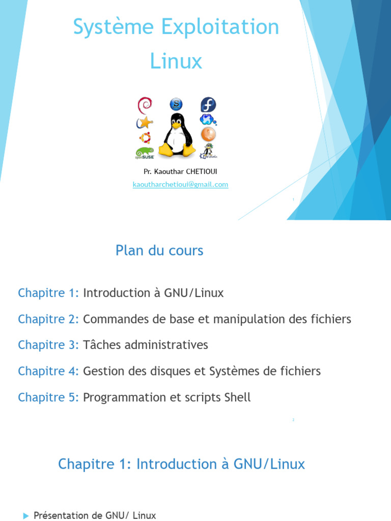 Introduction au système d'exploitation Linux | PDF | Distribution Linux ...