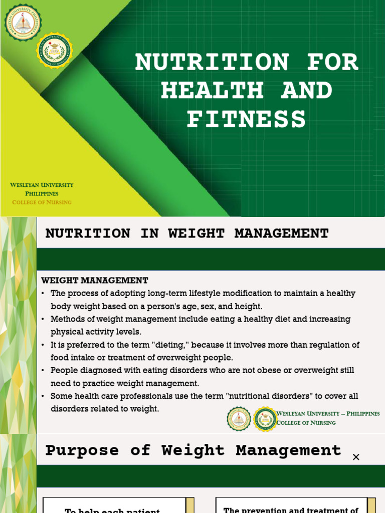 (Week 15) Nutrition For Health and Fitness - CON | PDF | Weight ...
