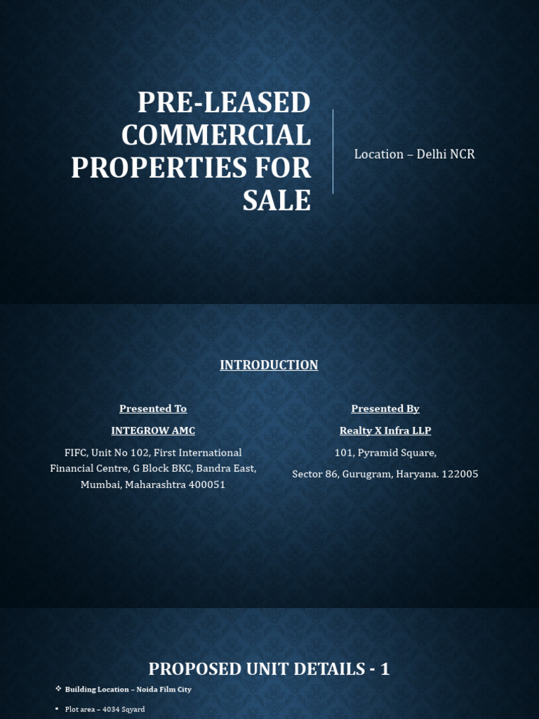 Pre-Leased Commercial Properties NCR | PDF | Technology & Engineering