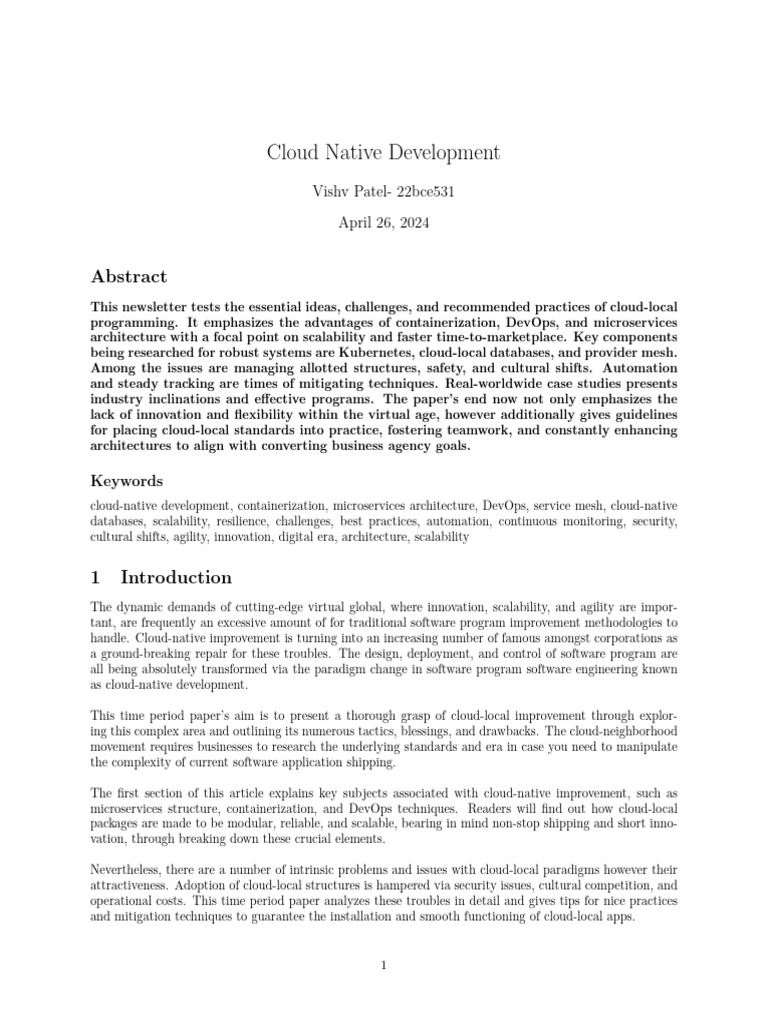 Cloud Native Development | PDF | Cloud Computing | Software Development ... Cloud Native Development | PDF | Cloud Computing | Software Development ...