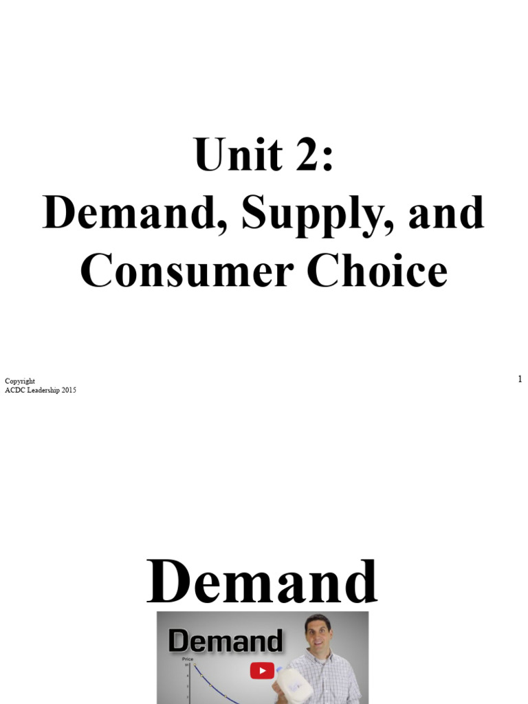 2.1 - Demand | PDF | Demand | Economics