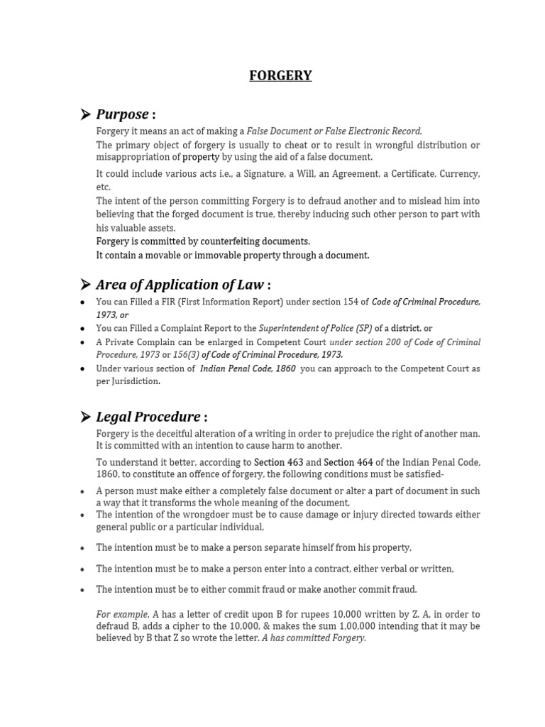 Forgery | PDF | Forgery | Criminal Law