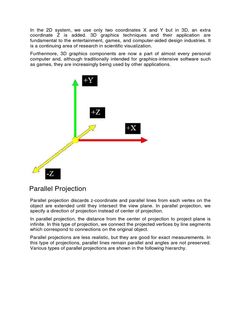 Unit - 3 Parallel & Perspective Projection CGM | PDF | Mathematical Concepts | Geometry