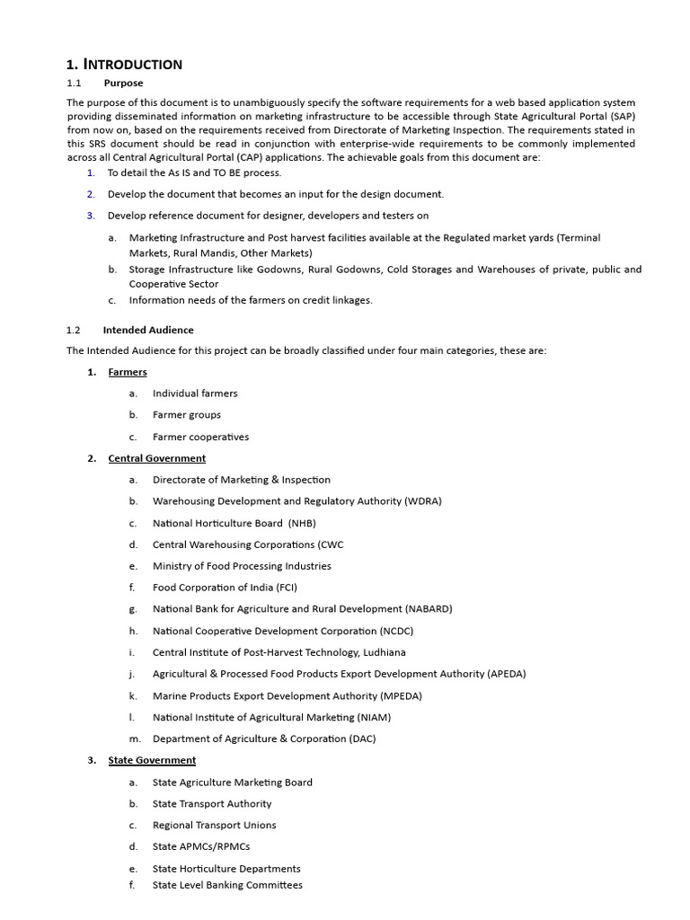 SRS of Farm Management System | PDF | Databases | Warehouse
